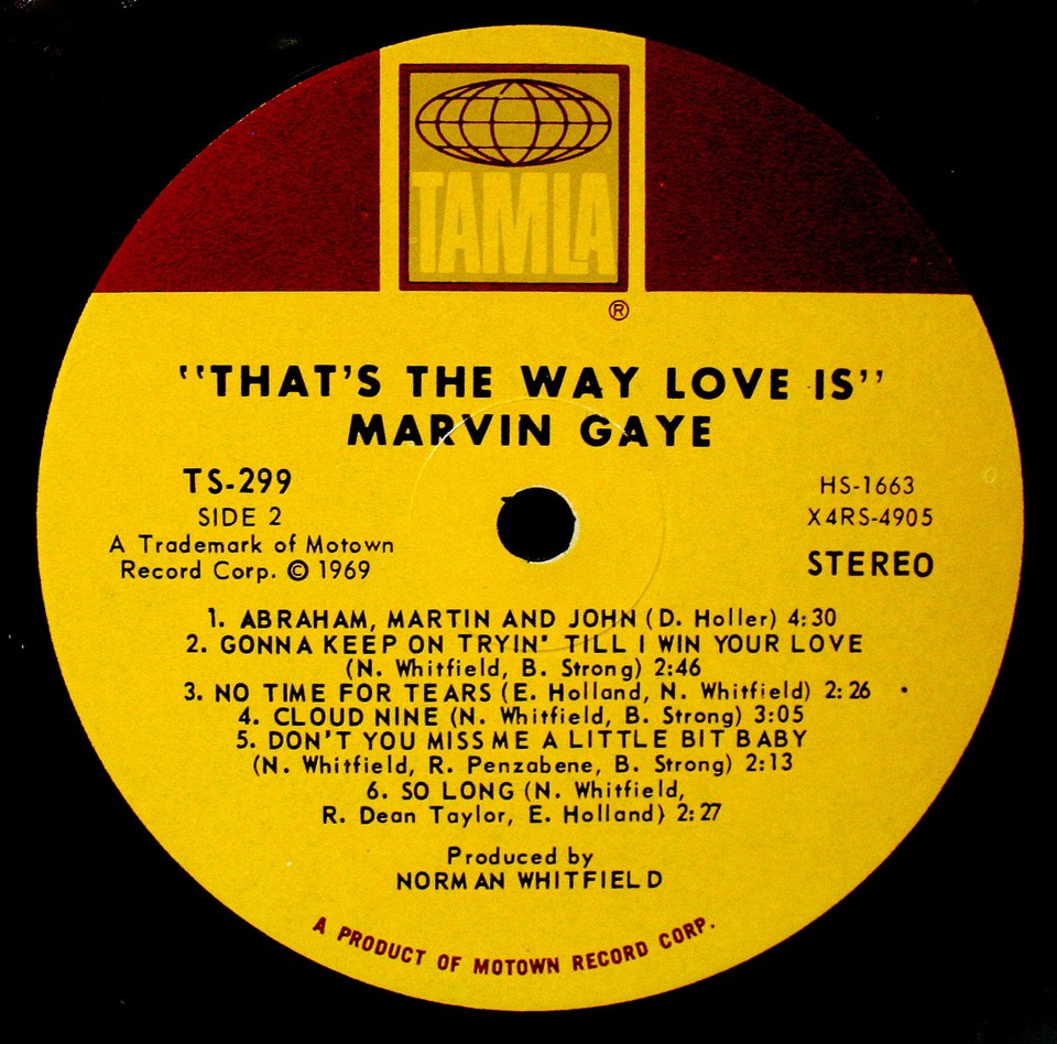 MARVIN GAYE-That's The Way Love Is-Classic 70's Soul Album-TAMLA #TS ...