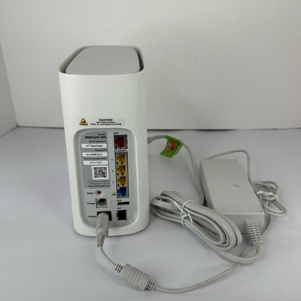 AT&T BGW320-505 White Gateway Review Fastest Fiber Wi-Fi Modem Router ...