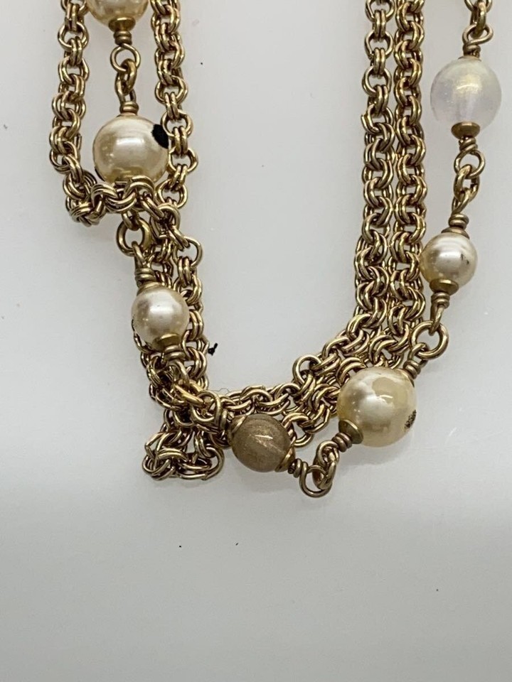 Chanel Necklace Plated Fake Pearl Ladies LDB58 | eBay UK