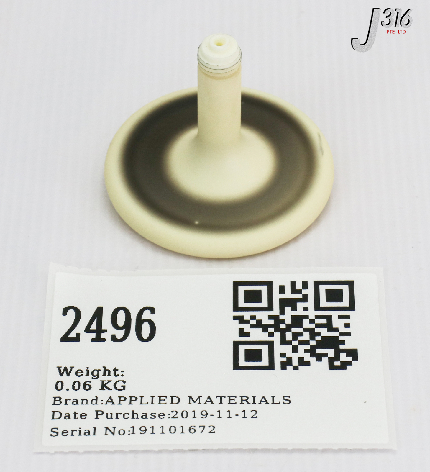2496 APPLIED MATERIALS NOZZLE 4-HOLES 60 DEG, BAFFLE, ULTIMA 1 0200 ...