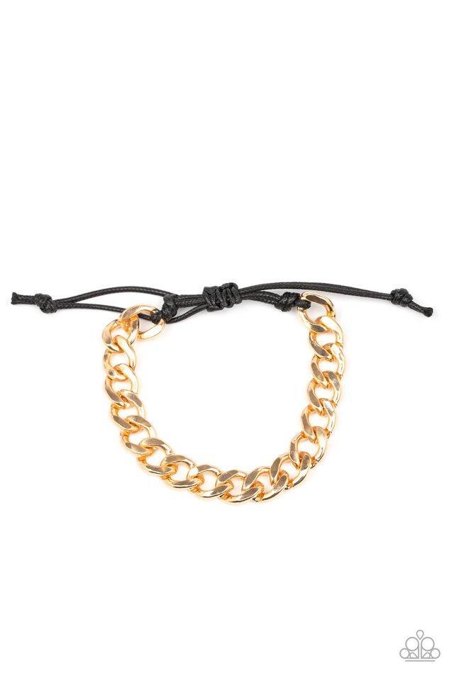 Paparazzi Chain Link Pull String Bracelet Mens/Renegade - Gold | eBay