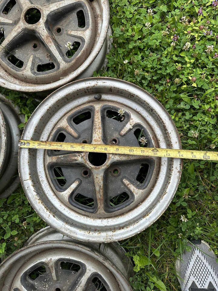 Original 13 Inch MG MGB Midget 4 Spoke Mag Steel Wheel Factory OEM Used ...