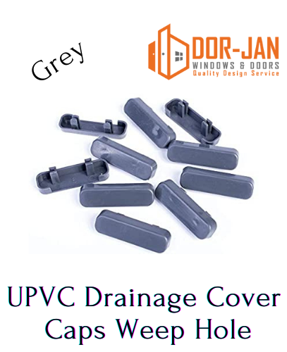 10 x Drain uPVC Grey Cover Caps Weep Hole Drainage Covers Windows Doors ...