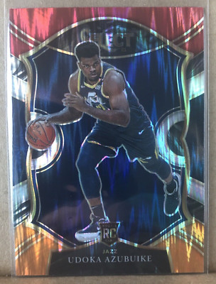Udoka Azubuike 2020-21 Select Red White Orange Shimmer Prizm #87 Utah ...