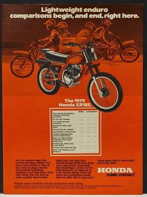 1979 Honda XR185 Original Motorcycle Print Ad | eBay
