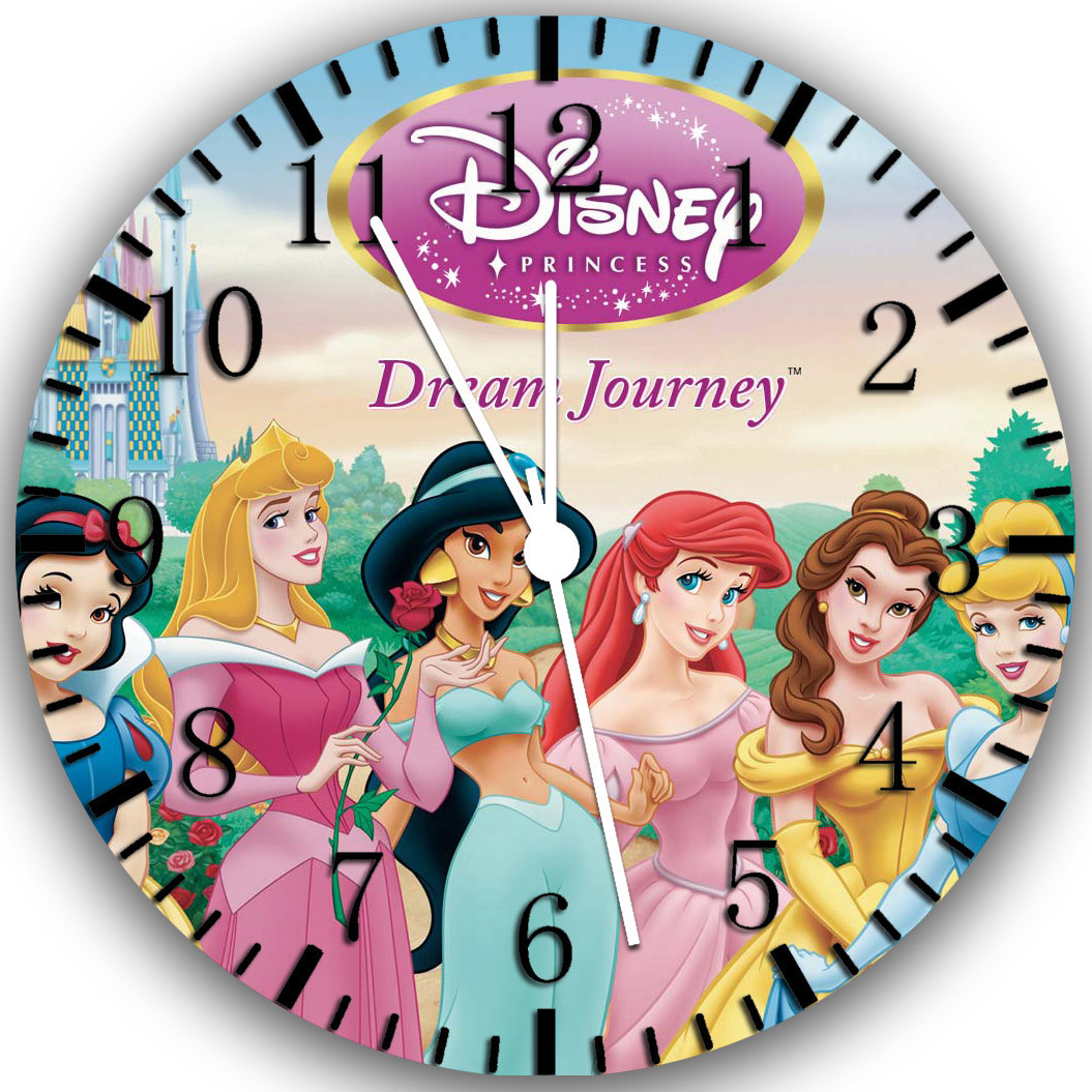 Disney Princess Frameless Borderless Wall Clock Nice For Gifts or Decor ...