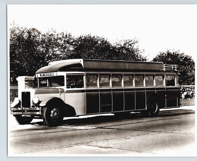 vintage 8x10 photo 1932 Walter D-Bus Leyland Lion chassis yellow coach ...