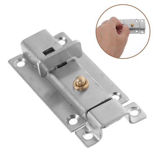 Automatic Rebound Pin Slide Bolt Door Latch Guard Travel Bathroom Lock ...