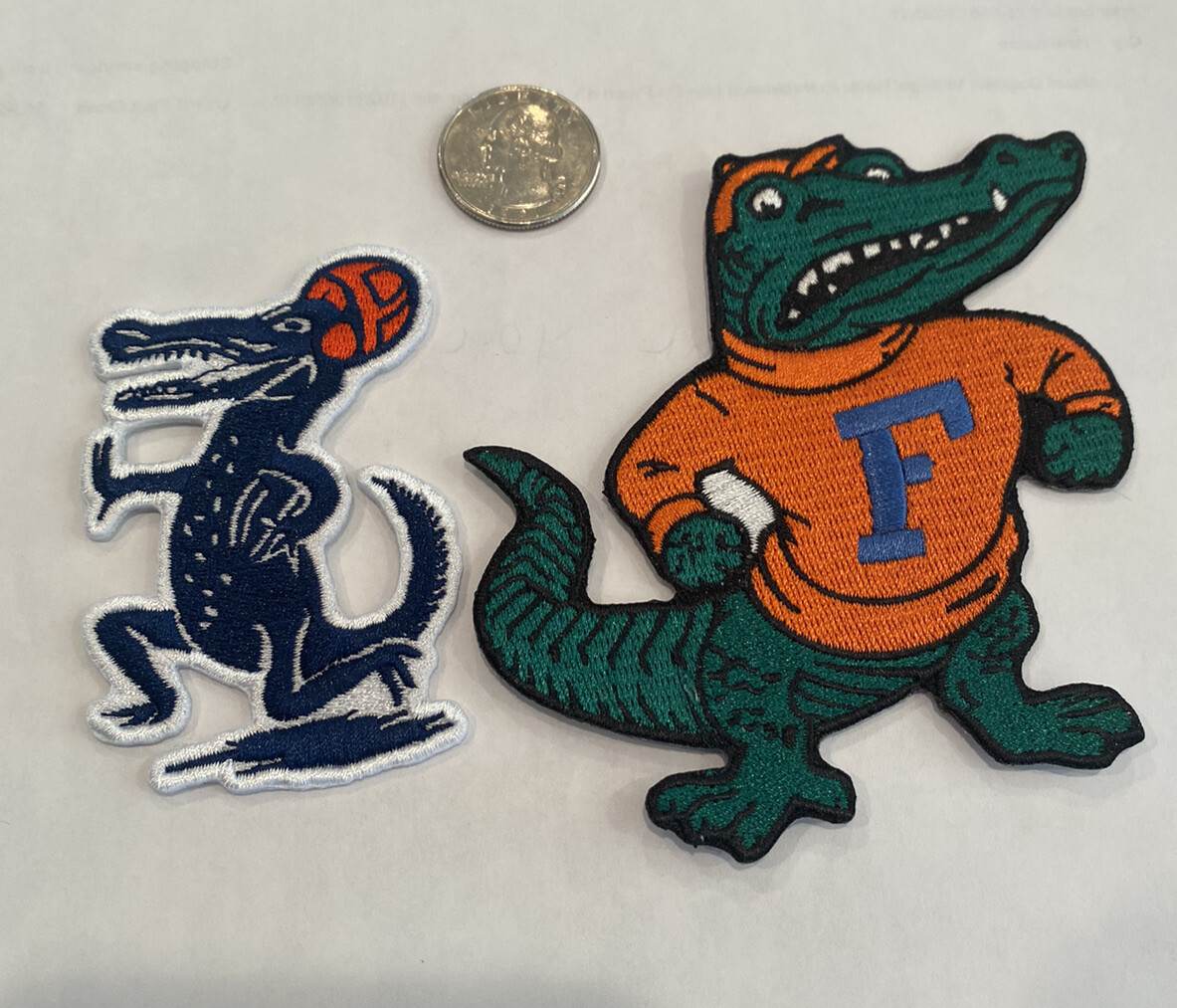 (2)-UF Florida Gators Embroidered Iron On Patches . 4.5”x 4” / 3”x 2 ...