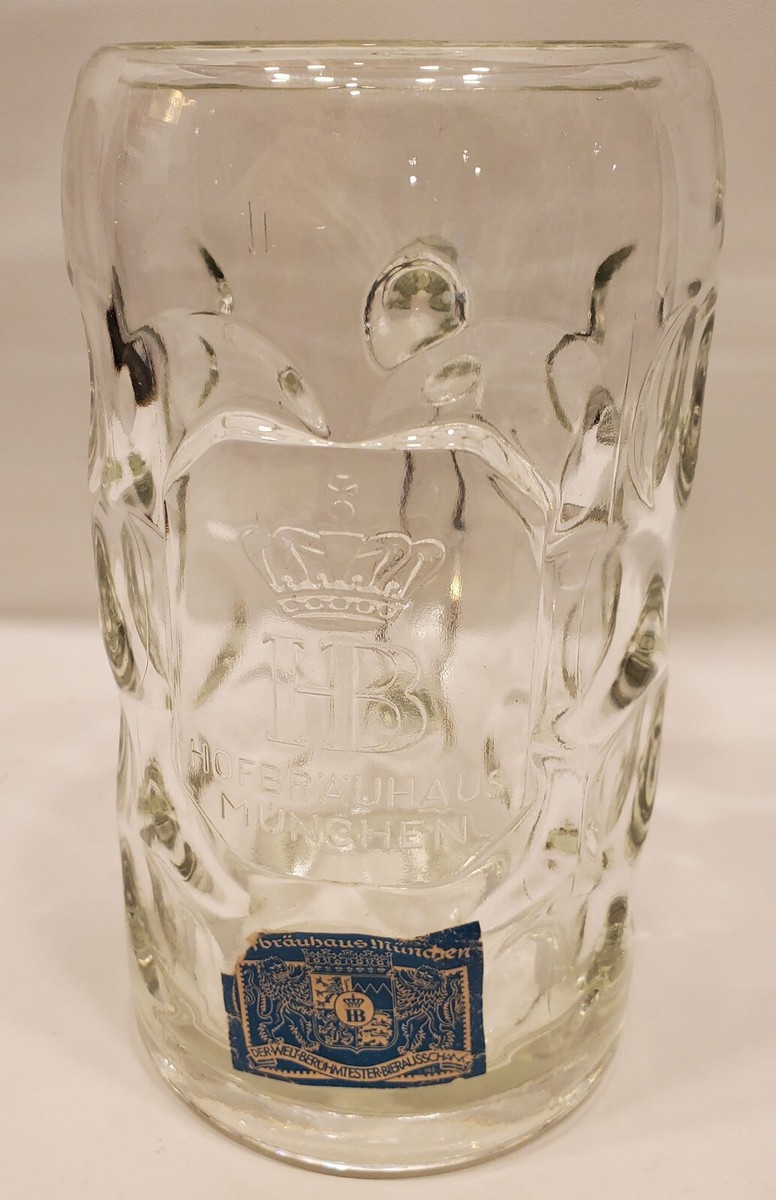 Beer Stein Glass German Beer Mug Munich Hofbräuhaus München HB Glass ...