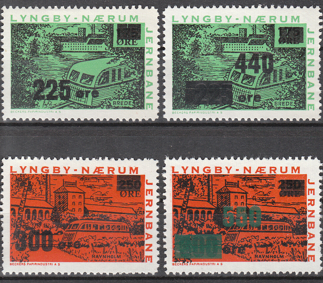 Stamp Denmark Railway Train Railroad Tram Local Lyngby Naerum Set MNH ...