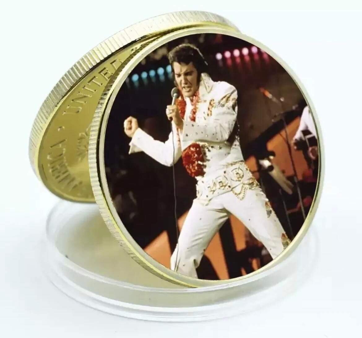 Elvis Presley x13 Gold Collectable Commemorative Coins - King Of Rock ...