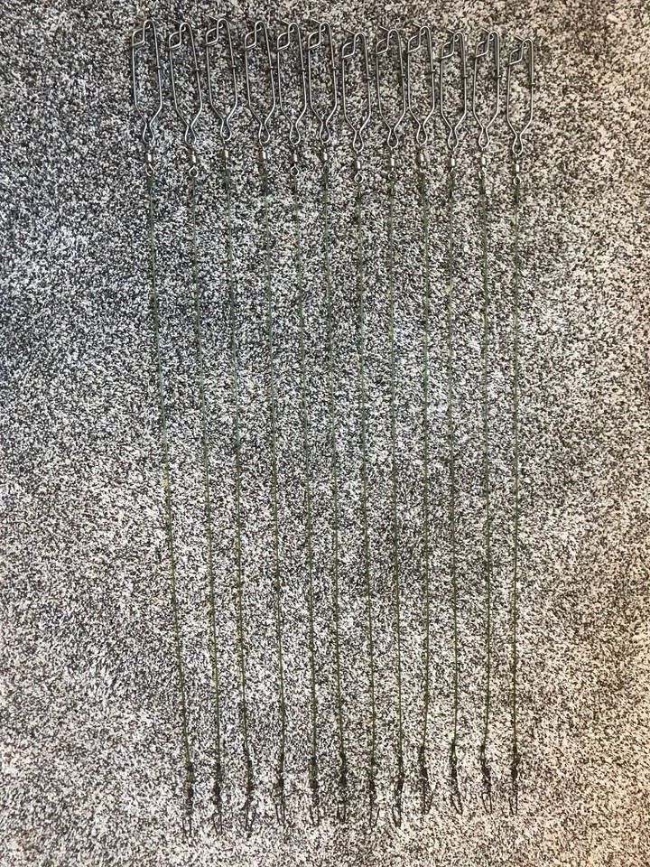 1DZ GANG RIG DROPS 36” HD LONG LINE CLIPS SNAP SWIVELS FOR DUCK GOOSE ...