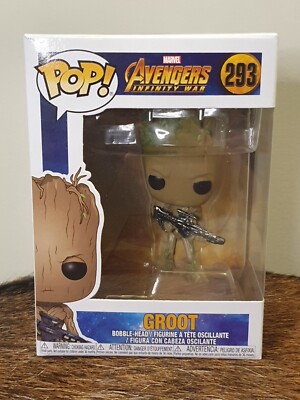Funko POP! Marvel: Groot With Gun #293 - Avengers Infinity War | eBay