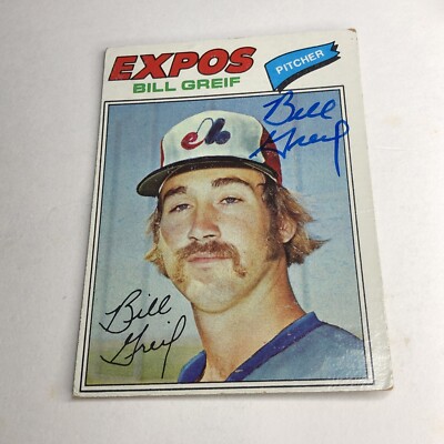 Bill Greif signed 1977 Topps signed MLB autographed Card #112 Expos | eBay