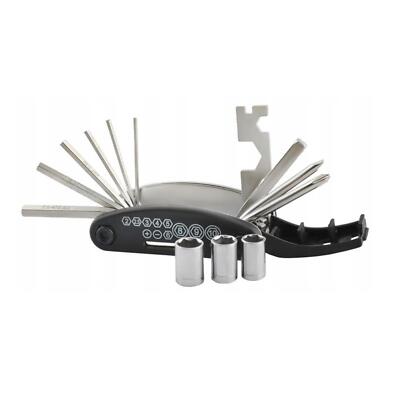 16 Multi Tool Bicycle Bike Allen Hex Keys Screwdriver Chain Link Tool ...
