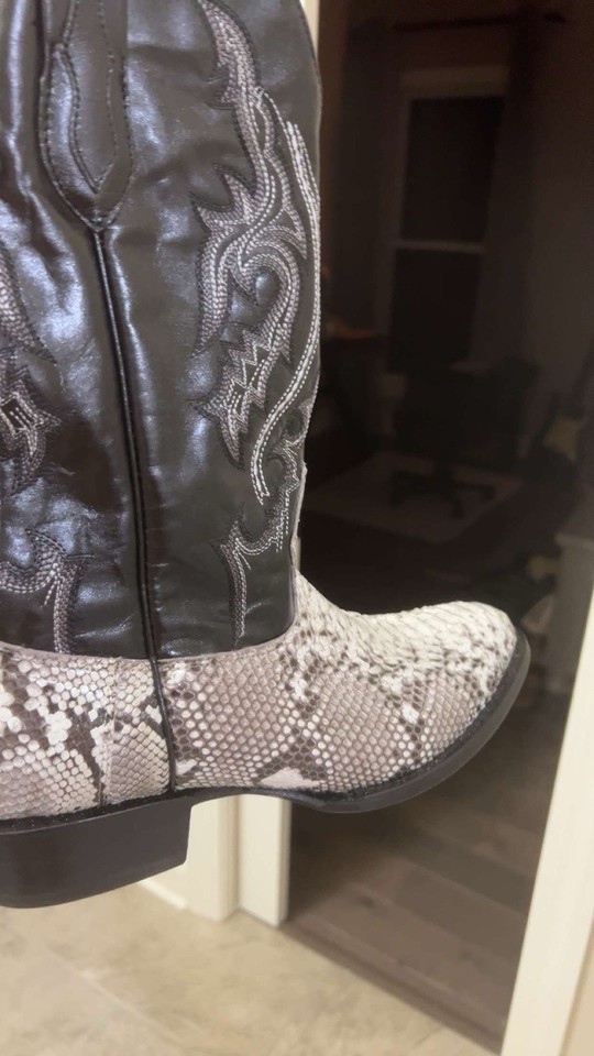 Men’s J. B. Dillon Reserve Python Snake Skin, Sz 10D, Western Boots. | eBay