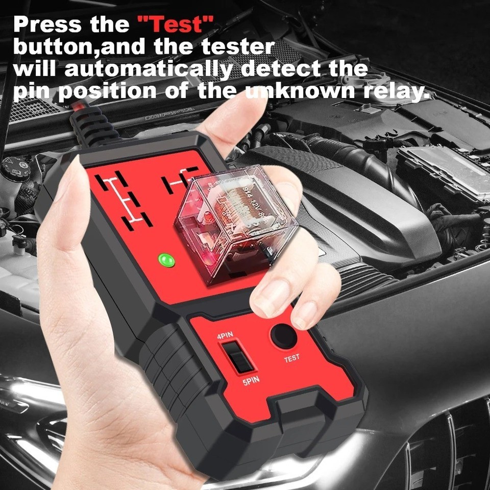 Car Relay Tester Universal Automotive Relay Tester 12V 4 & 5 pin Pro ...