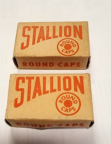 (2) EMPTY BOXES Vintage Original NICHOLS Stallion 100 Round Cap Gun Cap ...