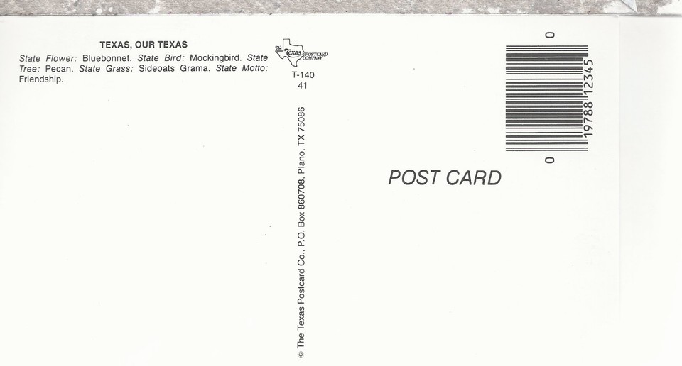 Texas Our Texas Motto: Friendship TX Unused Chrome Postcard 12114 | eBay