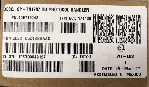NEW ALCATEL-LUCENT TN1987 5ESS DATA RU PROTOCOL HANDLER CP E5C1BBAAAC ...