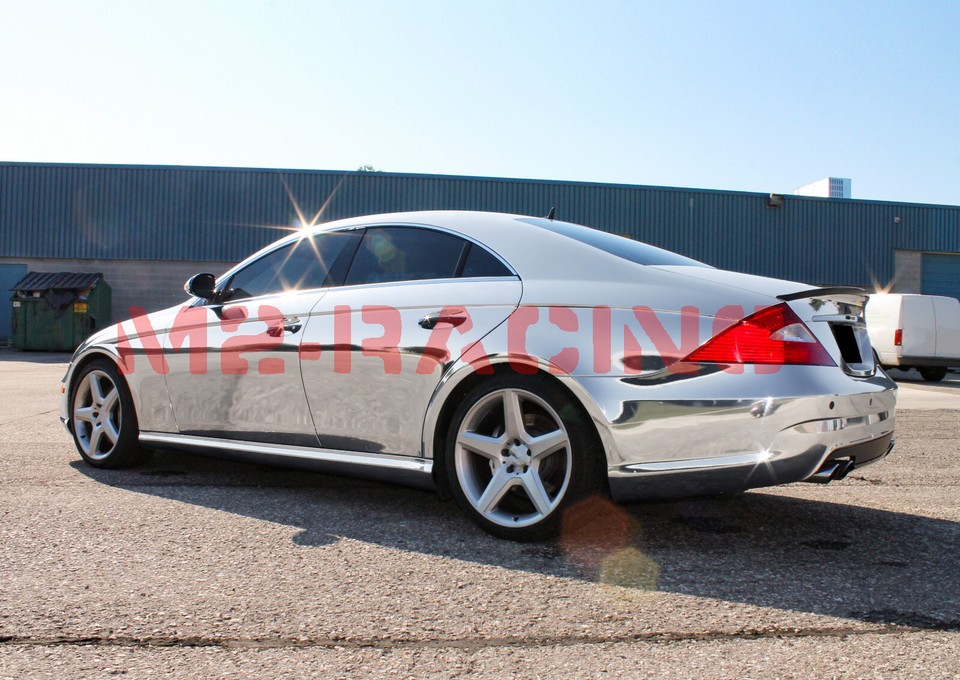 【Chrome】 Silver Car Vinyl Wrap Sticker Decal Sheet Film Air Release ...