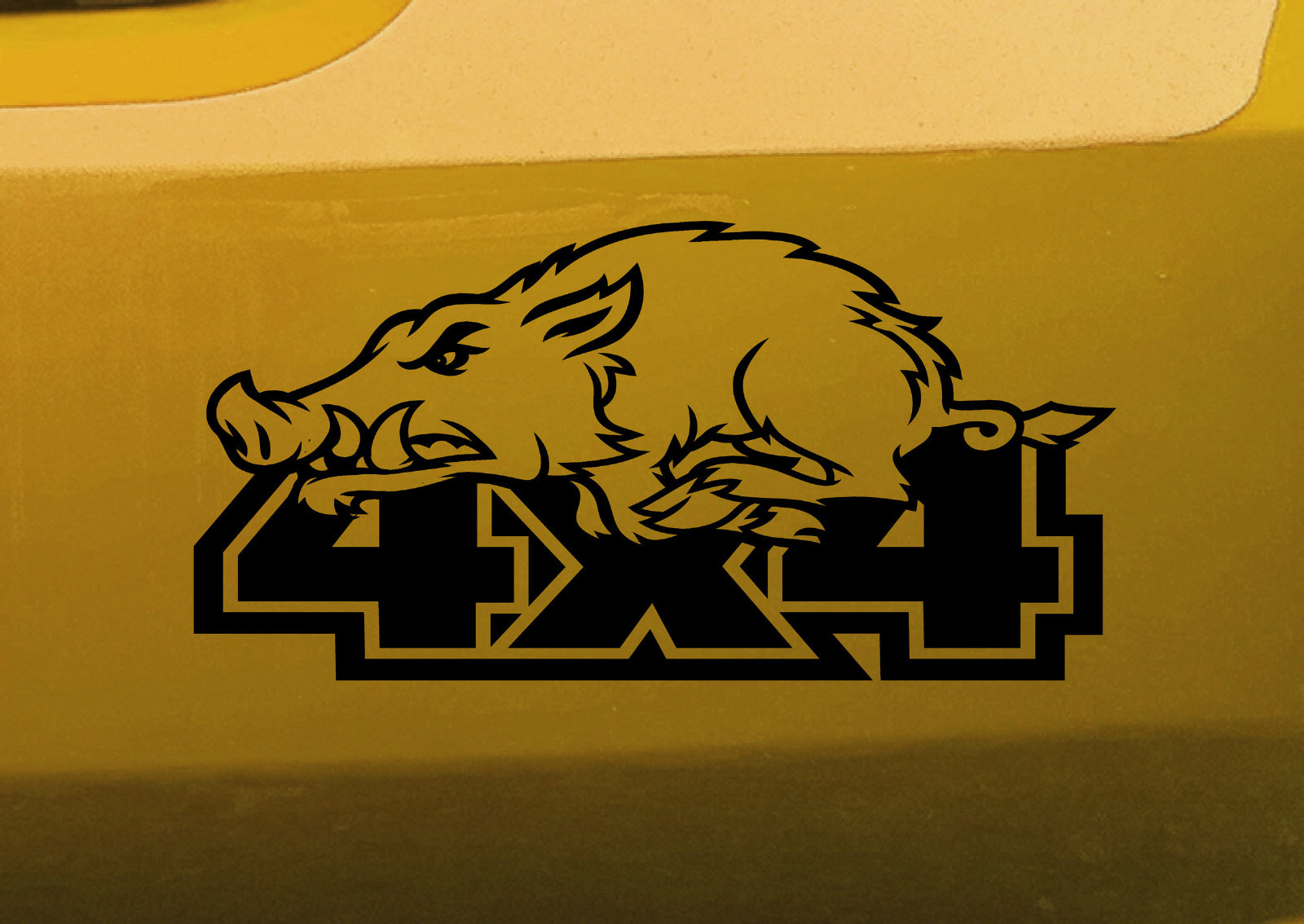 4X4 Stickers Wild PIG HOG Hunting ute Cut Vinyl 200mm PAIR | eBay Australia