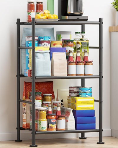 Storage Shelves - 3 Tier Shelf Organizer Sturdy Metal Garage Shelving ...