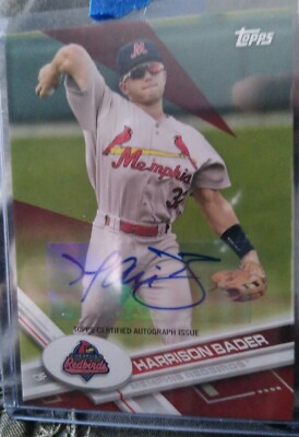 2017 Topps Pro Debut RED Harrison Bader Autographed Serial #10/10 Rare ...