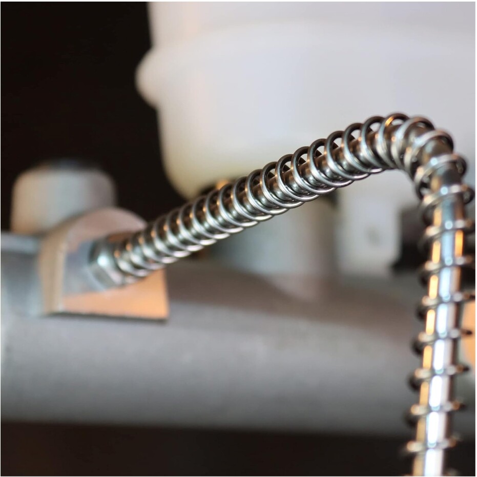 4m 3/16" Steel Spring Guard Flexible Pipe Hose Protector Metal Spiral ...