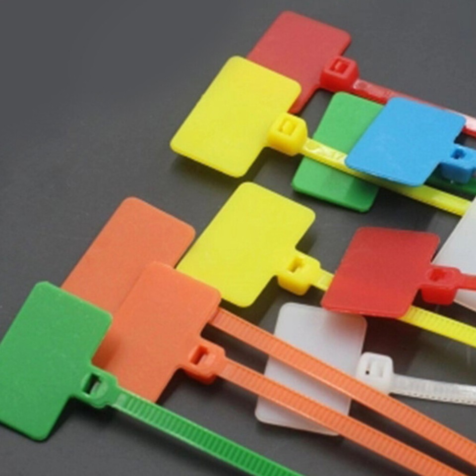 250 Pcs Nylon Cable Tie Self-locking Marking Label Reusable Ties | eBay