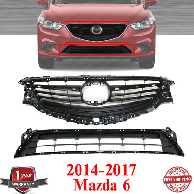Front Bumper Grille Assembly Kit For 2014-2017 Mazda 6 | eBay