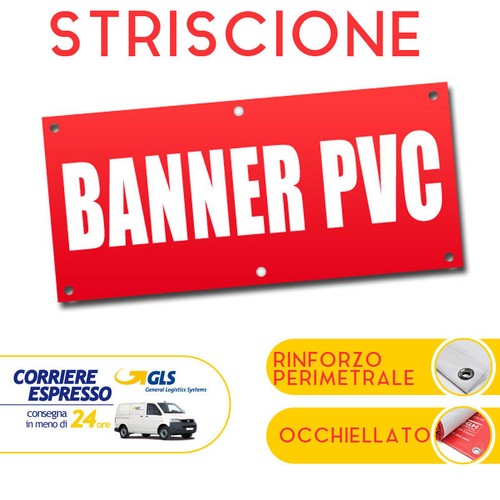 Striscione banner personalizzato STRISCIONE PVC PUBBLICITà MISURE 1X1m ...