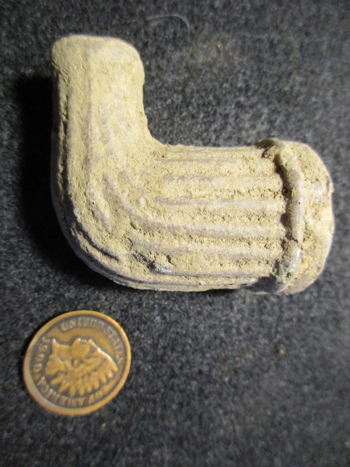 EARLY AMERICAN CLAY TRADE PIPE, EXCAVATED OHIO PIPES, 1800'S, PORT-0123 ...