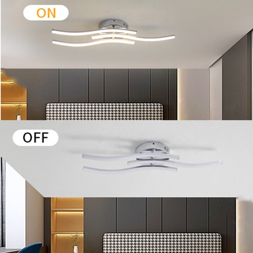 Modern 3 Lights LED Ceiling Light Chandelier Living Room Bedroom ...