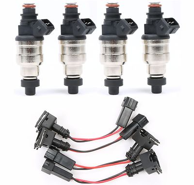 Set(4) 1000cc Fuel Injectors For Honda Acura B16 B18 B20 D16 D18 F22 ...
