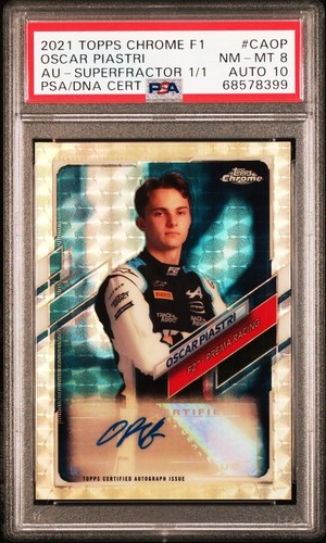 2021 Topps Chrome Formula 1 - Autographs Superfractor #CA-OP Oscar ...