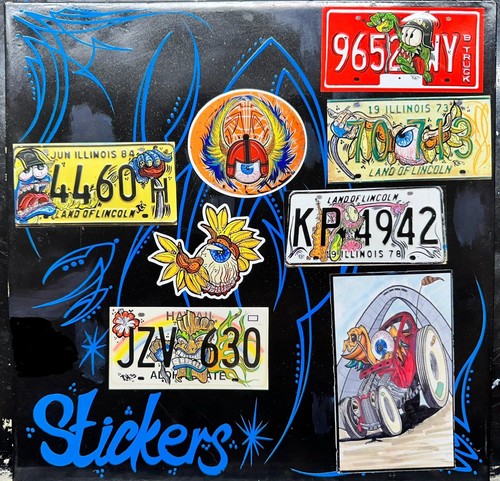 8 Pinstripe Stickers Pack Lowbrow Weirdo Hot Rod Art For Your Car or ...
