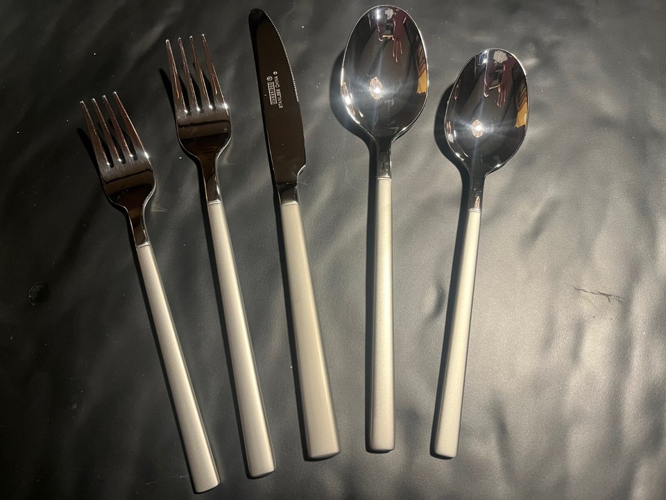 Crate & Barrel Kenton 18/10 Stainless Steel 5-Piece New in BOX | eBay