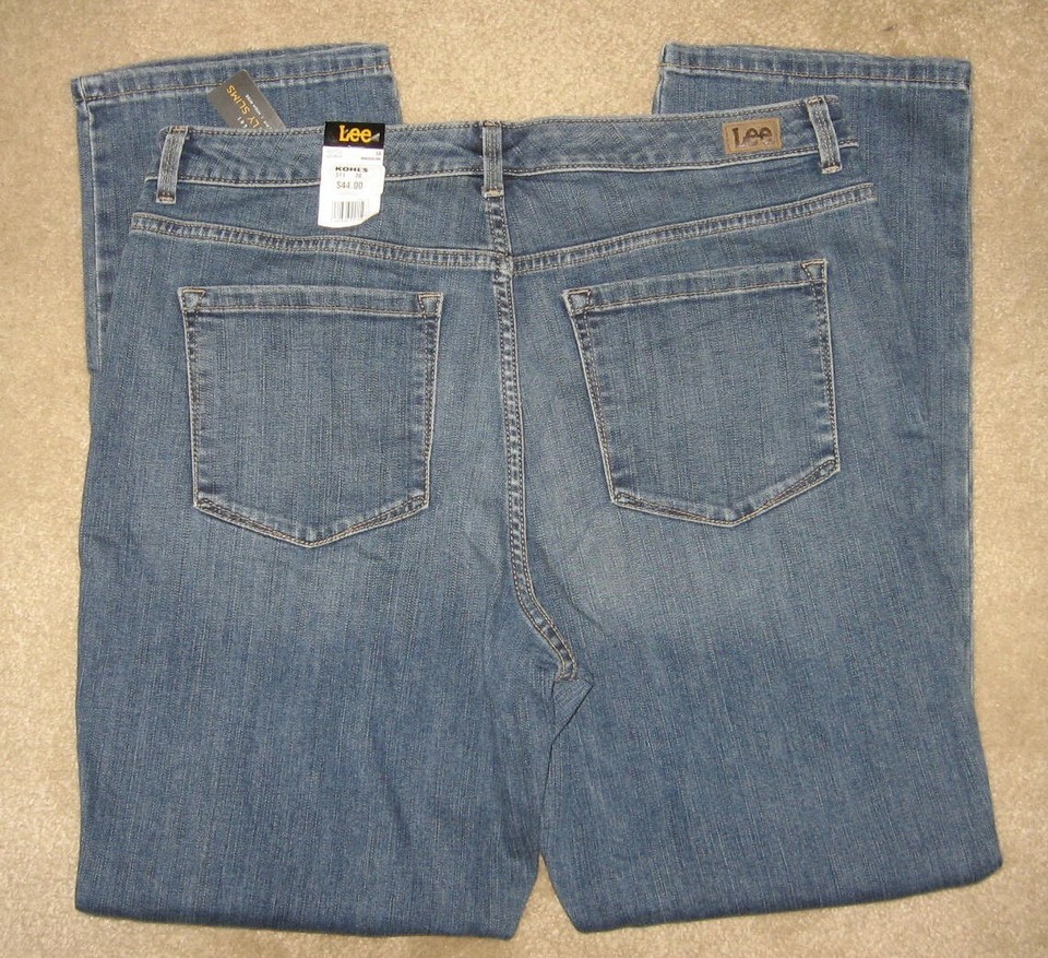 Lee Women's Missy Relaxed Fit Straight-Leg Jean, Seattle, 16 Medium New ...