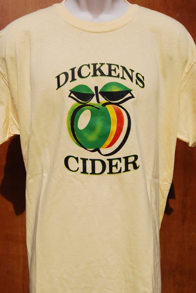 GRAPHIC retro art vintage Mens Cotton T Shirt ,Dickens Cider, S,M,L ,XL ...