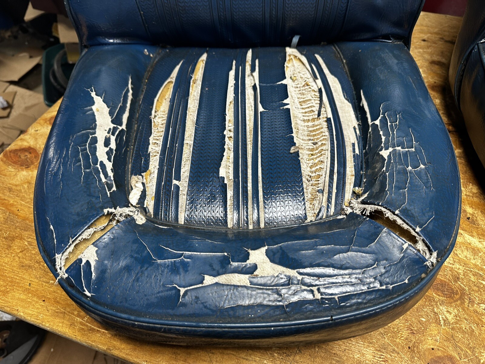 Vintage Ford Stationary Lowback Bucket Seat Cores W/Tracks | Blue ...