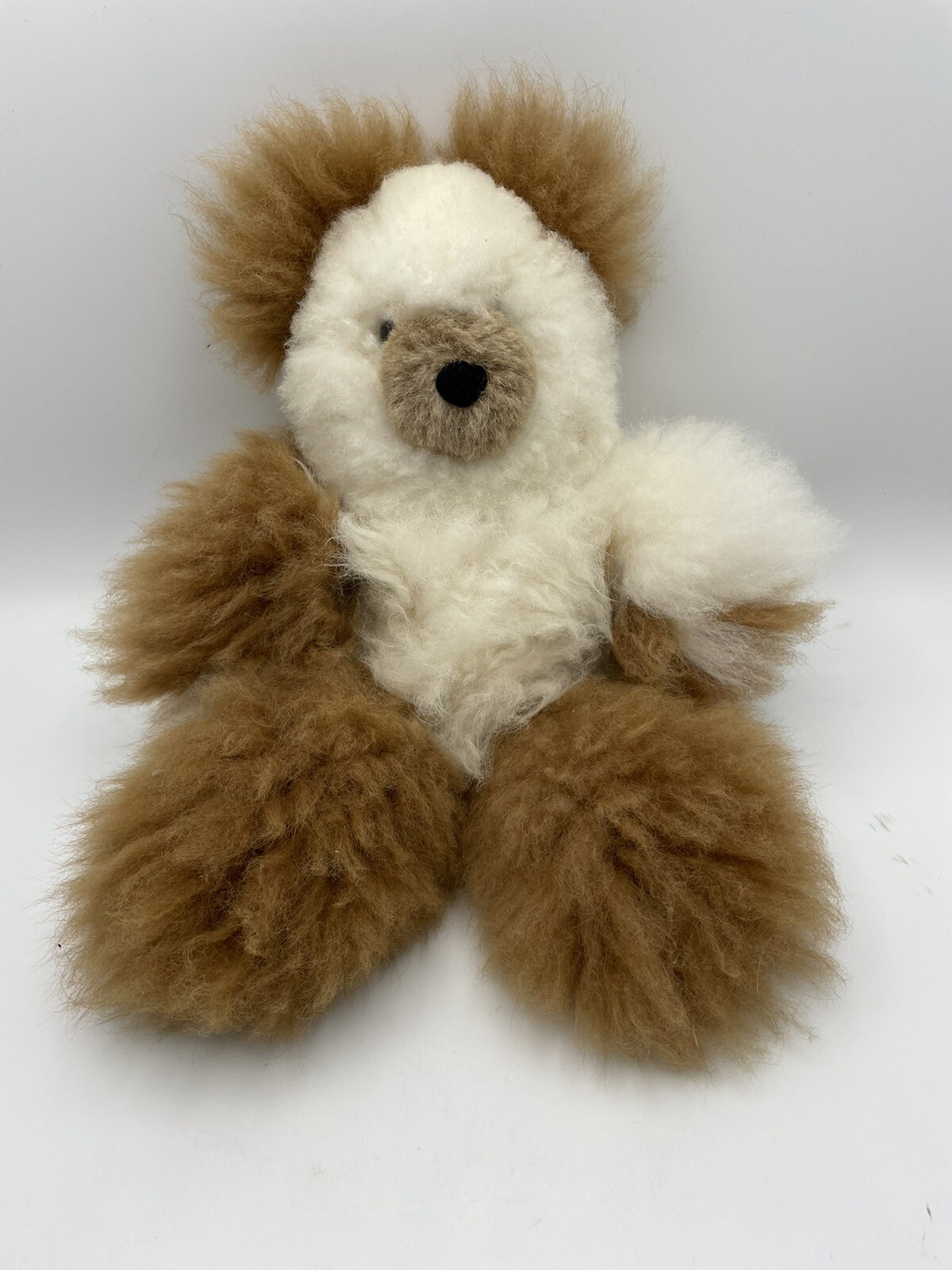 Overland Sheepskin Alpaca Fur Plush Teddy Bear Lovey Doll Soft 13” | eBay