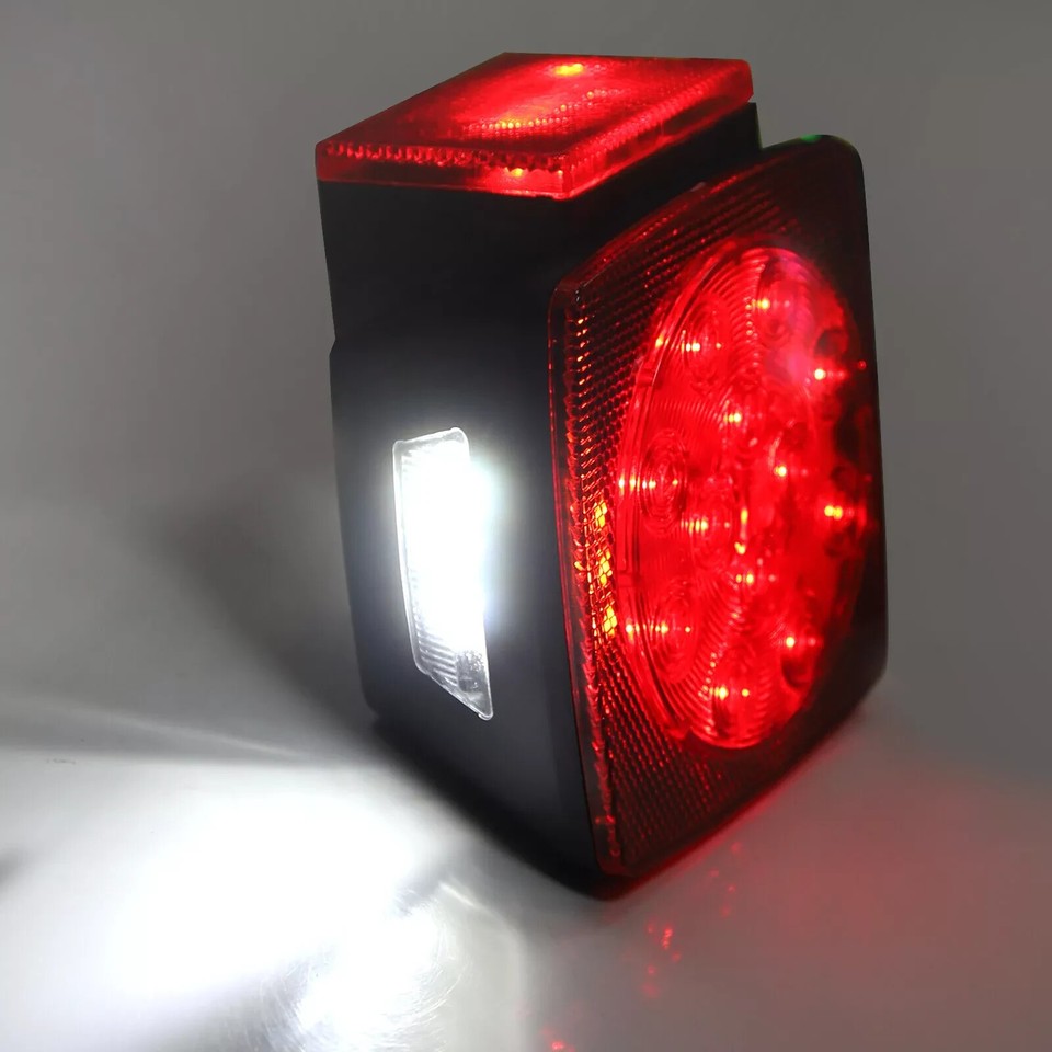 Rear LED Submersible Square Trailer Tail Lights Kit Boat Truck ...