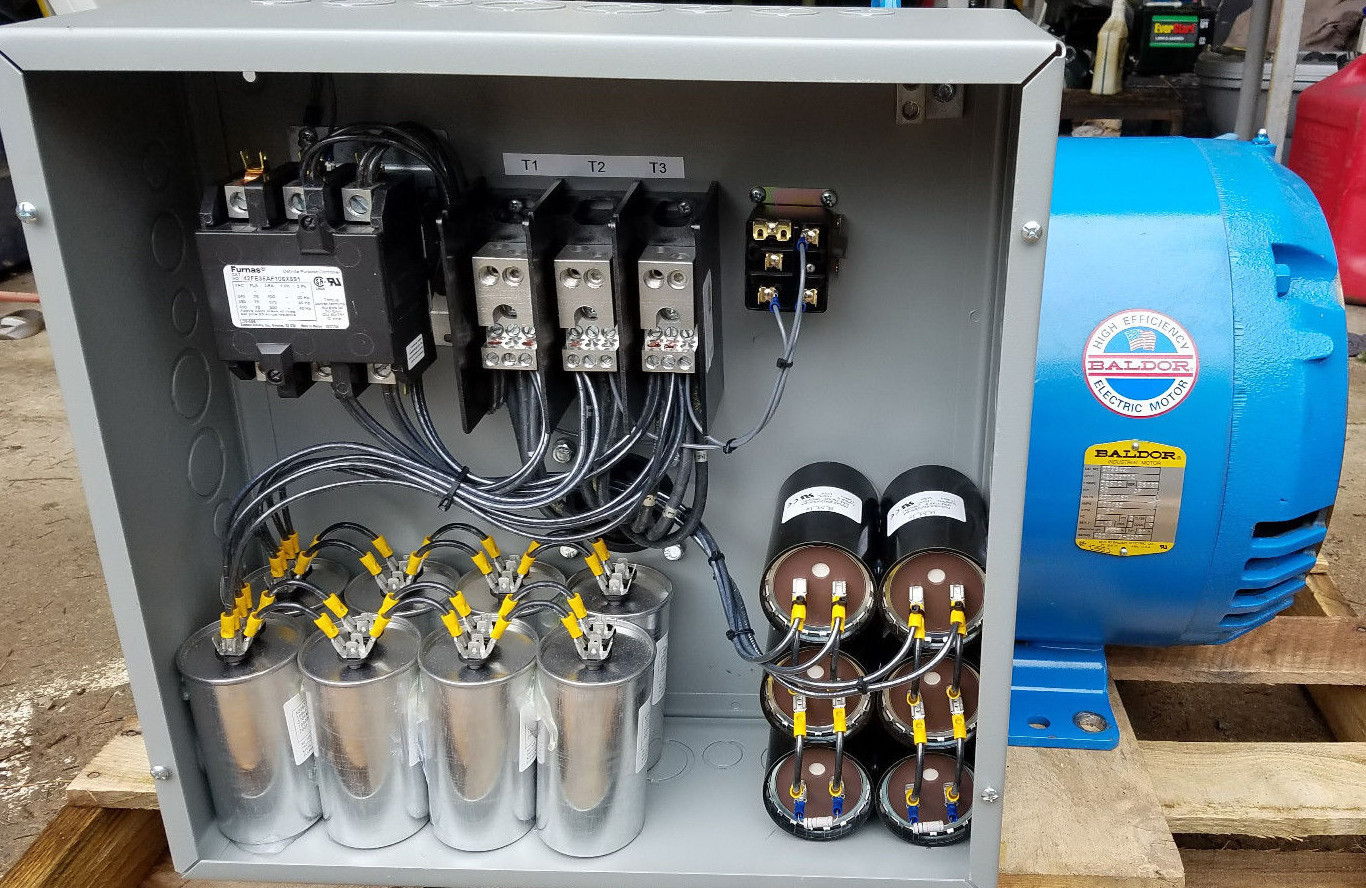 30hp 3 Phase Rotary Converter Easy Start Cnc Balanced 10 Year Warranty ...