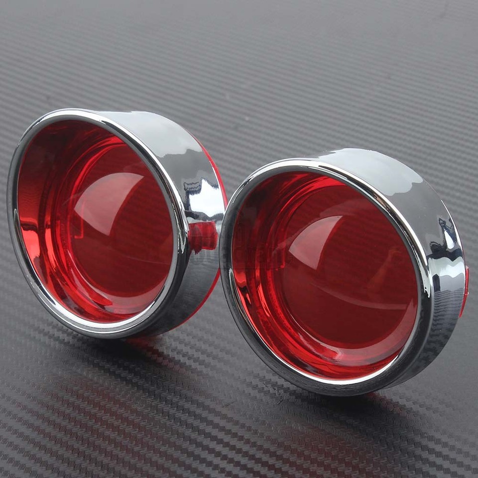 Red Turn Signal Light Lens Covers Fit For Harley Touring Road Electra ...