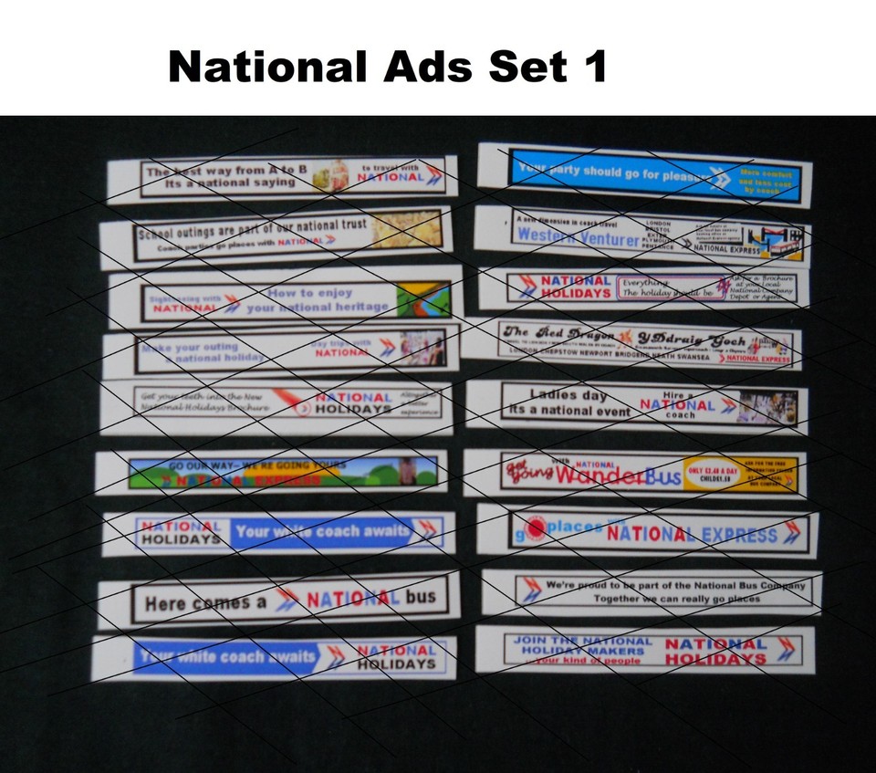 National Bus Side Adverts Self Adhesive Decals 1/76th 00 Scale | eBay UK