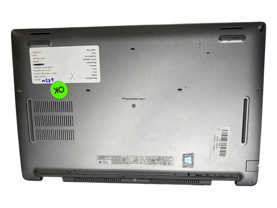 Dell Precision 3560 i7-1185G7 3.0GHz Iris Xe 8GB 256GB Win 11 pro ...