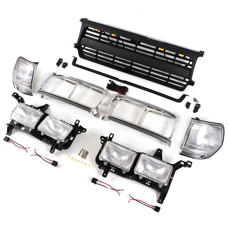 Front Grille & Head Lamp Surround Chrome Brackets Fit For LandCruiser ...