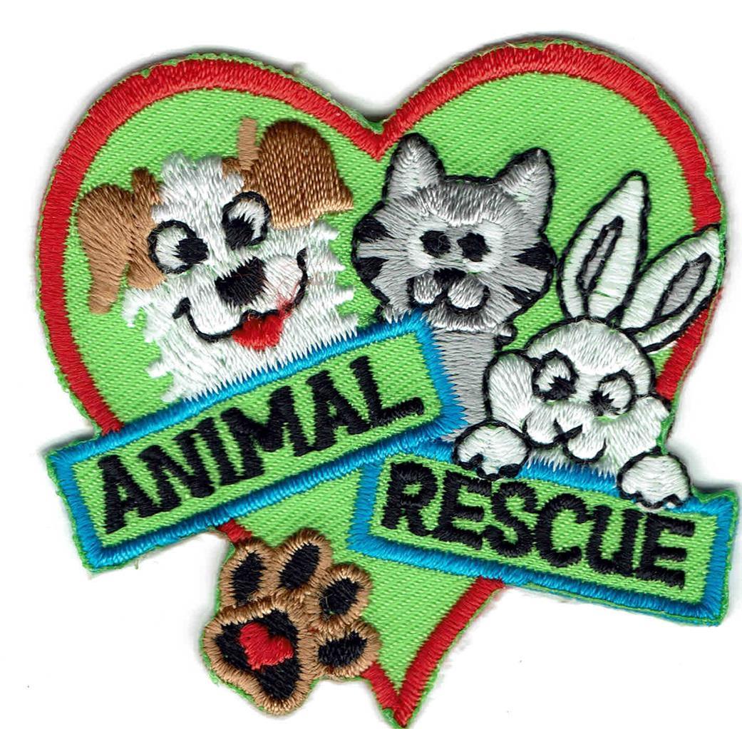 Girl Boy Cub ANIMAL RESCUE Care Adoption Fun Patches Crests Badges ...